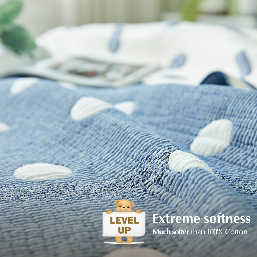 Triple Layer Modal Baby Blanket in Blue