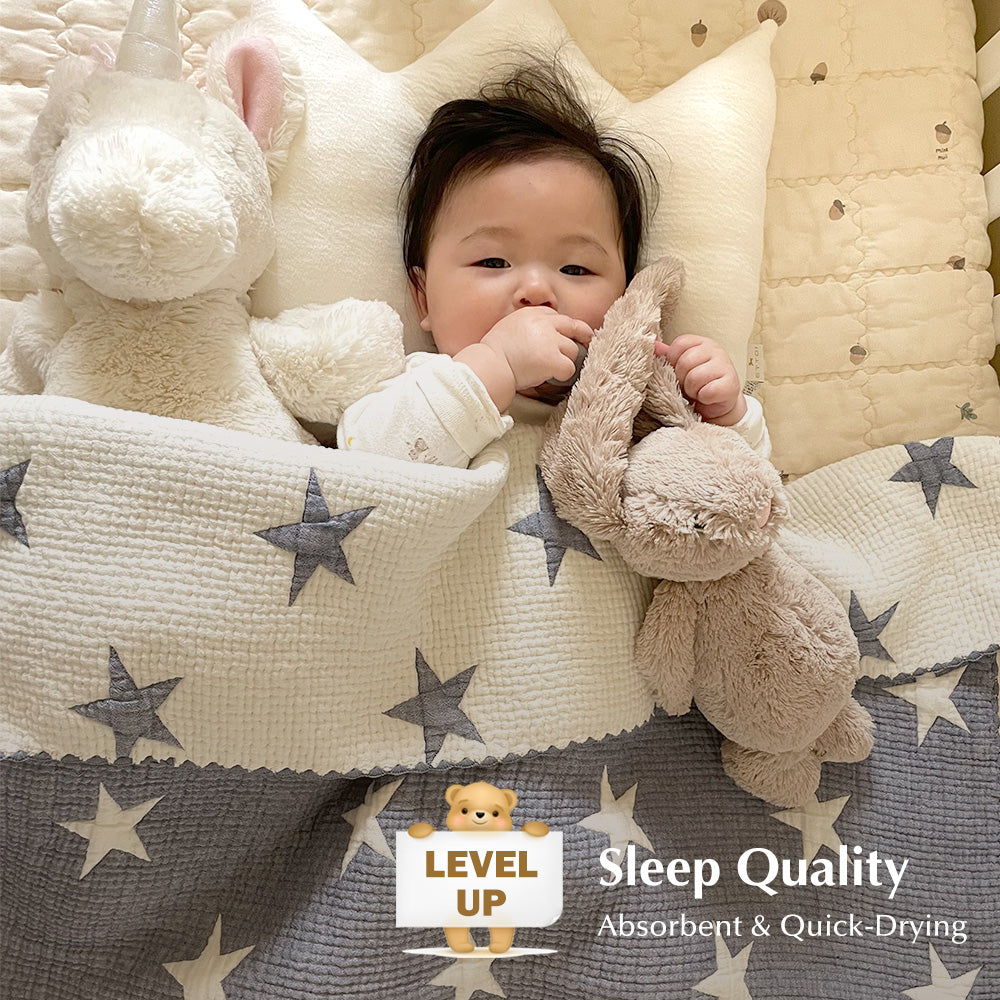 Triple Layer Modal Baby Blanket in Blue