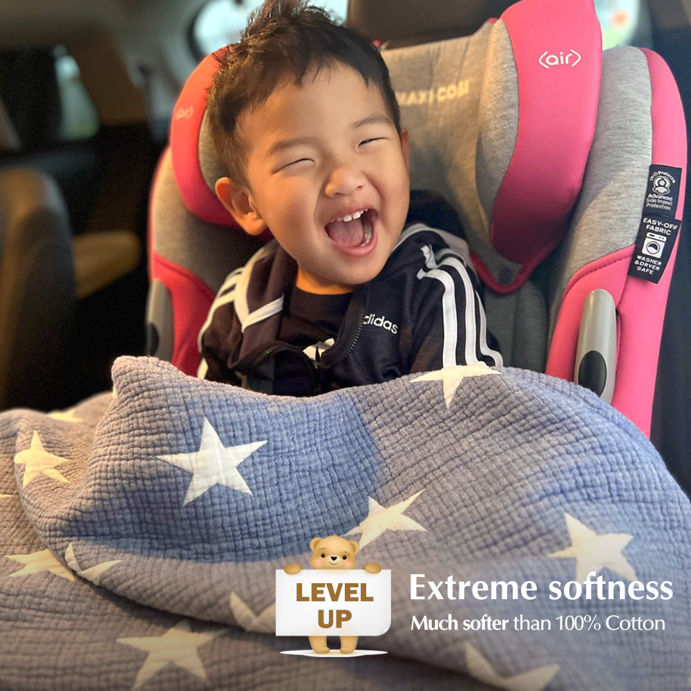 Triple Layer Modal Baby Blanket in Blue