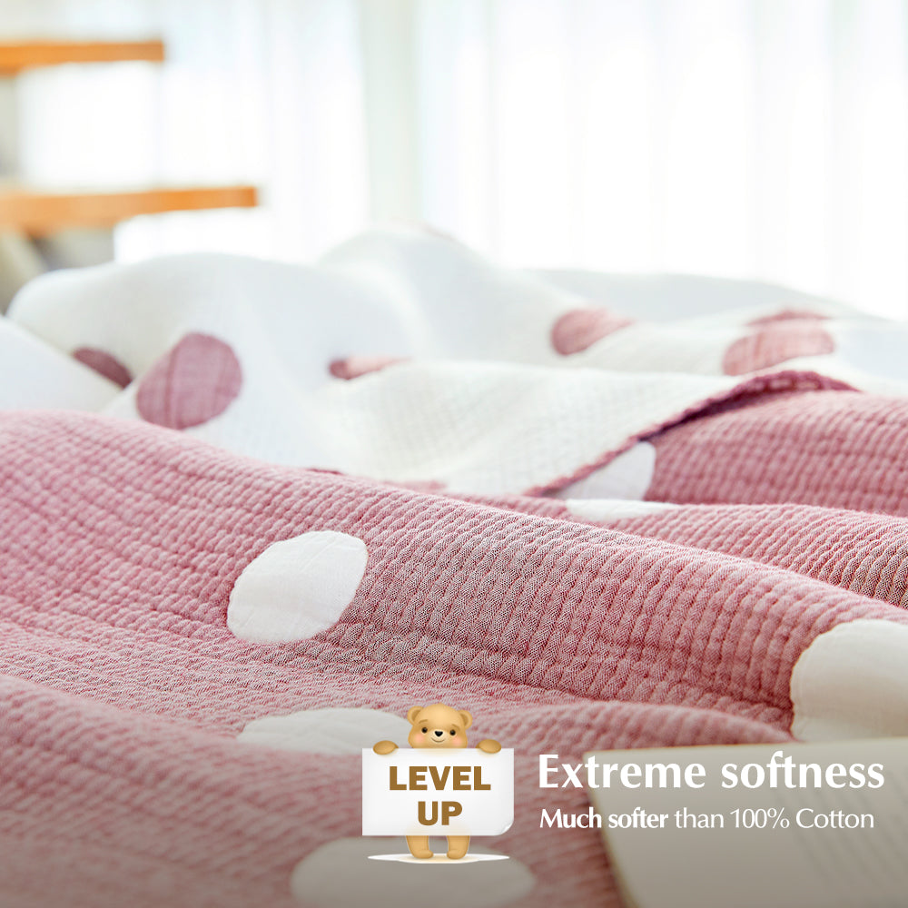 Triple Layer Modal Baby Blanket in Pink
