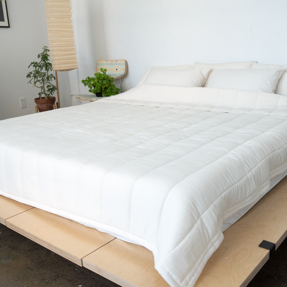 Semi-Microfiber Marshmallow Comforter - Cream